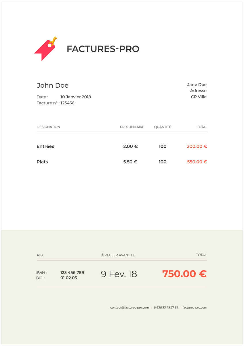 Factures-Pro.com : créer une facture devient facile. Service gratuit ...
